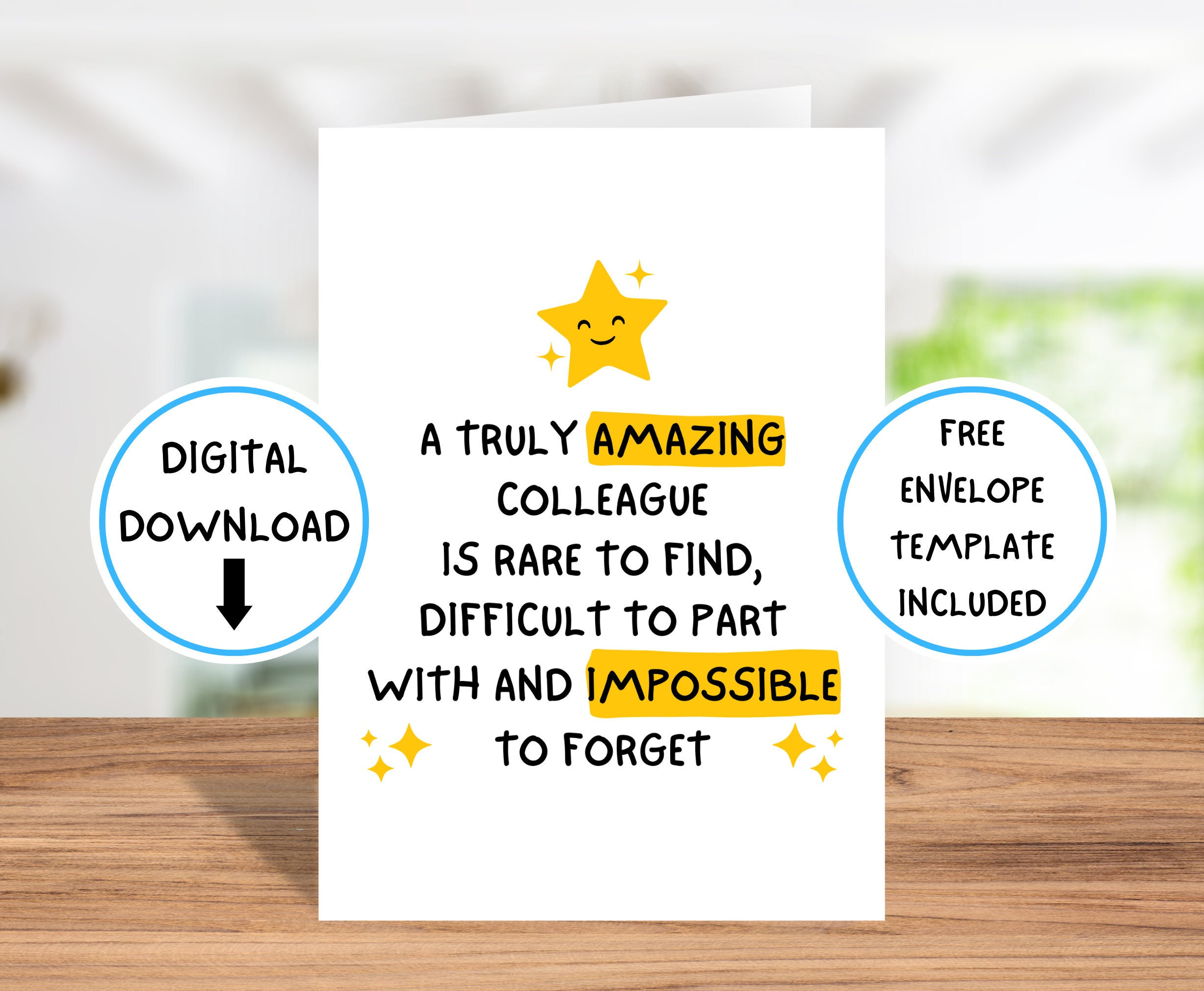 Colleague Leaving Card Coworker Leaving Card Printable - Etsy