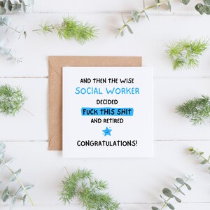 Social Worker Retirement Card, Funny Retirement Card, Card for Social ...