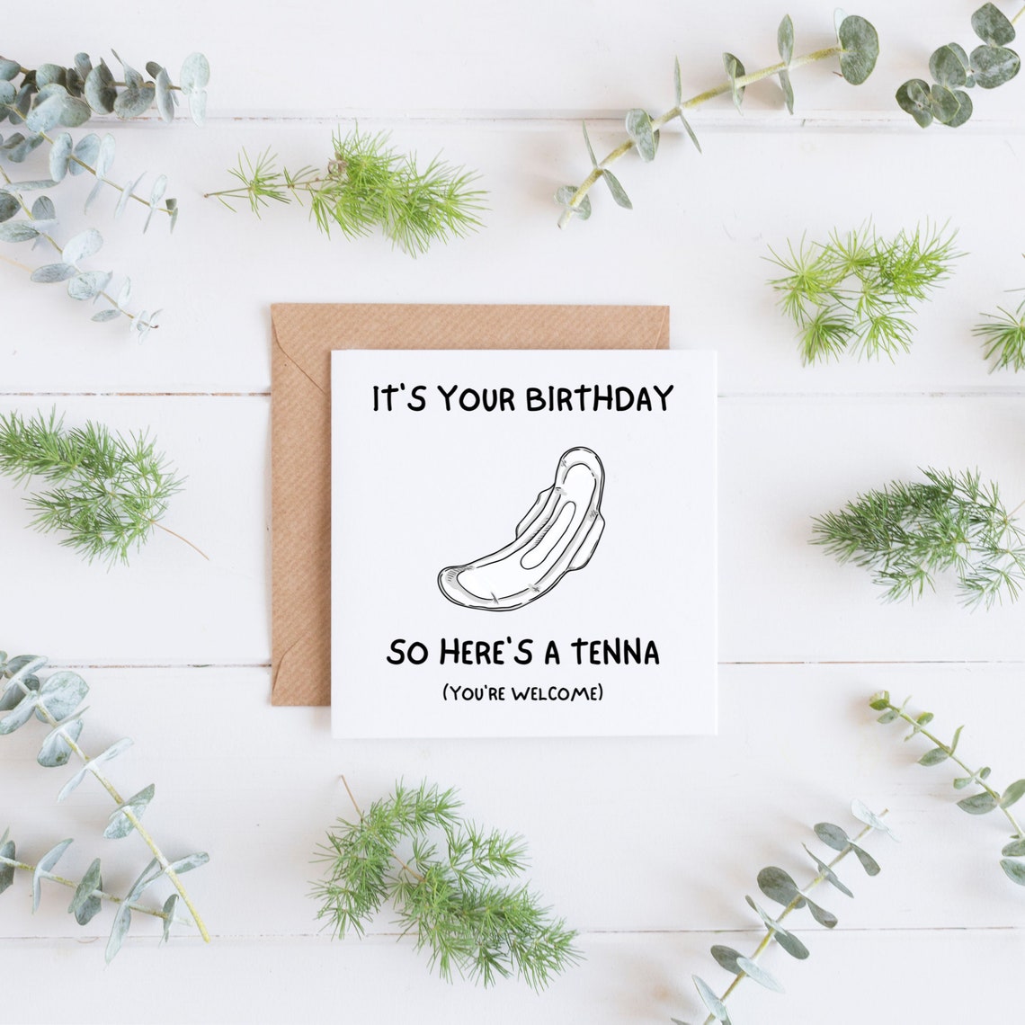 It's Your Birthday so Here's A Tenna, Funny Rude Birthday Card for Mum ...