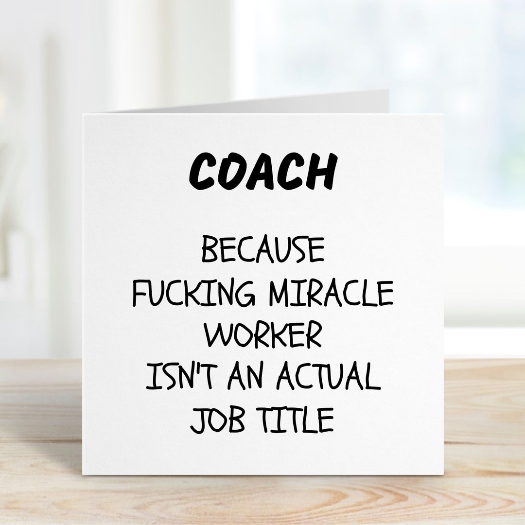 Funny Card for Coach an Amazing Coach Coach Thank You Card for Coach ...