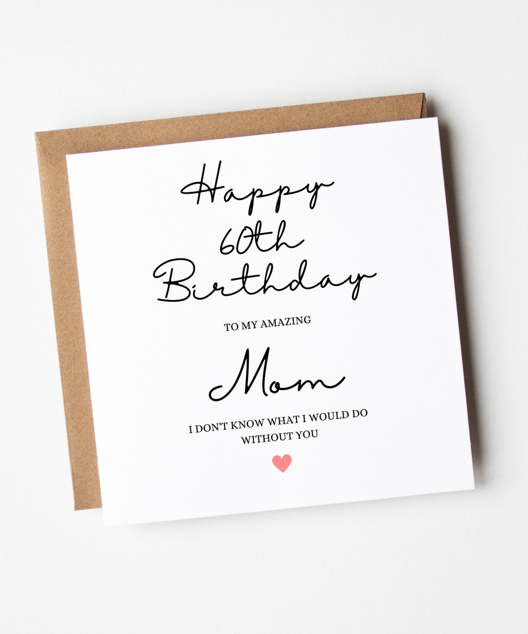 Mum 60th Birthday Card, Happy 60th Birthday to My Mum, 60th Birthday ...
