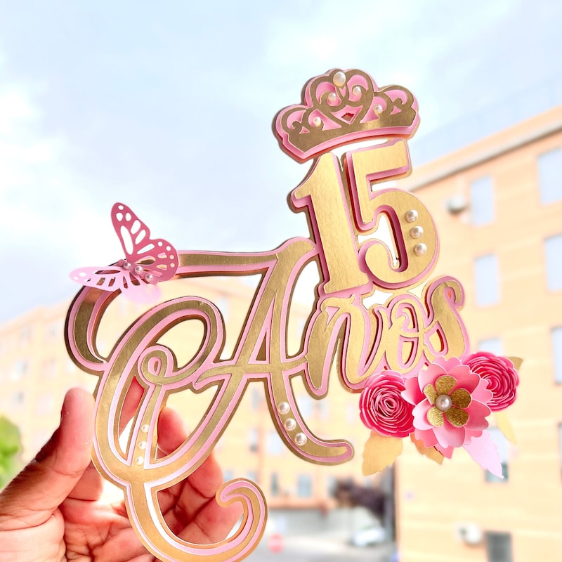 Mis 15 anos topper - Etsy España