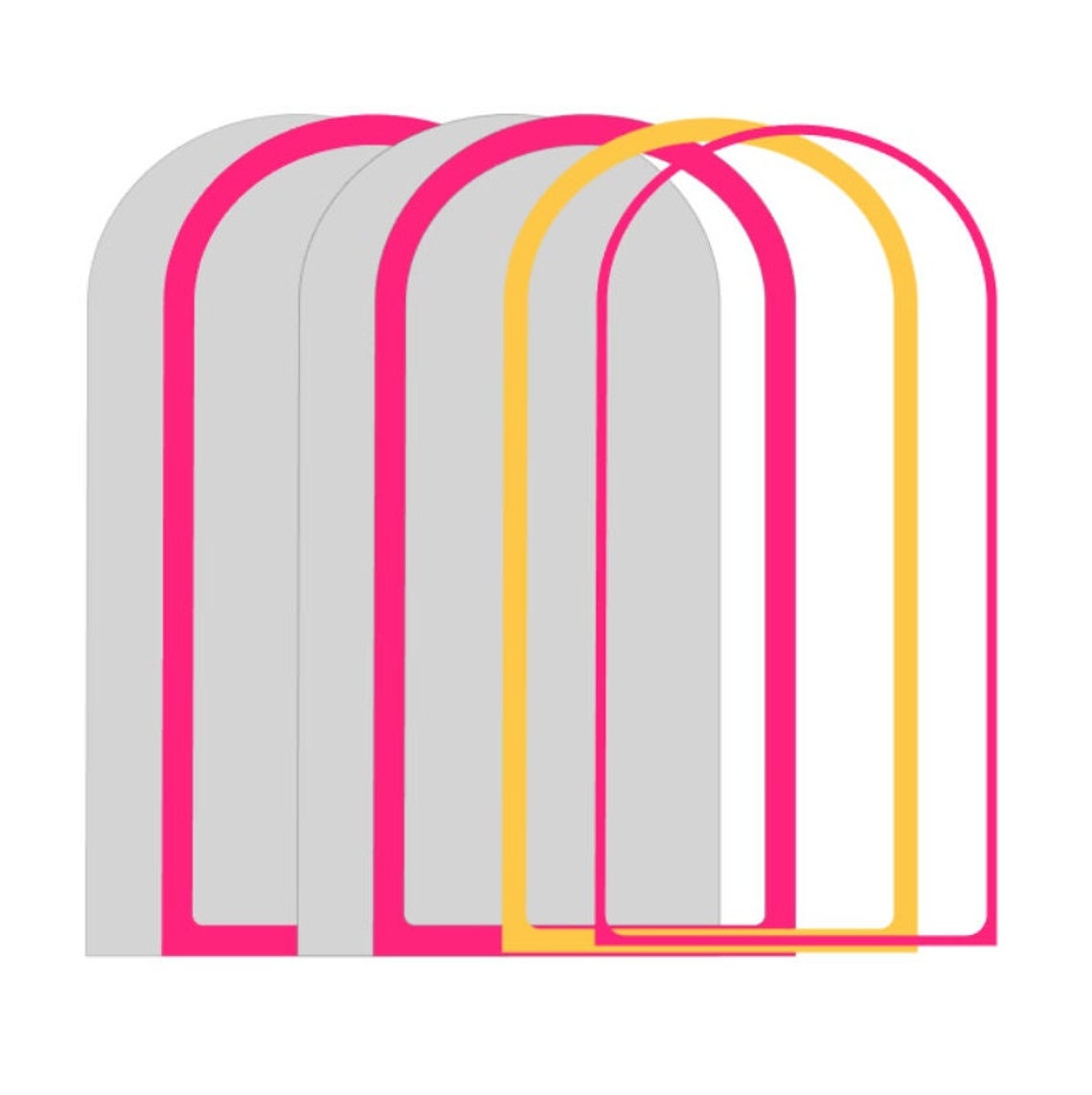 Arch Template | Shaker Layer | 3D Stripe | Cake Topper | SVG and Stuido ...