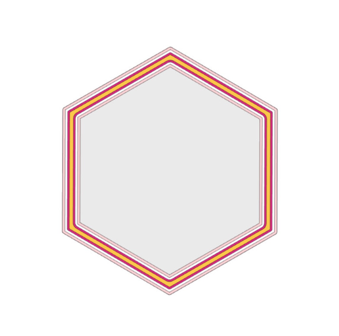Hexagonal Shaker Cake Topper Template | Shaker Layer | 3D Stripe | Cake ...