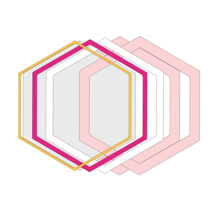 Hexagonal Shaker Cake Topper Template | Shaker Layer | 3D Stripe | Cake ...