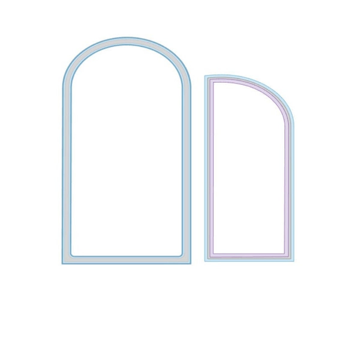 Arch Template Shaker Layer 3D Stripe Cake Topper SVG and Stuido Digital ...