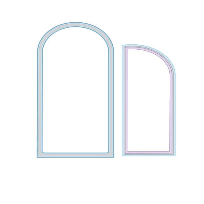 Arch Template Shaker Layer 3D Stripe Cake Topper SVG and Stuido Digital ...