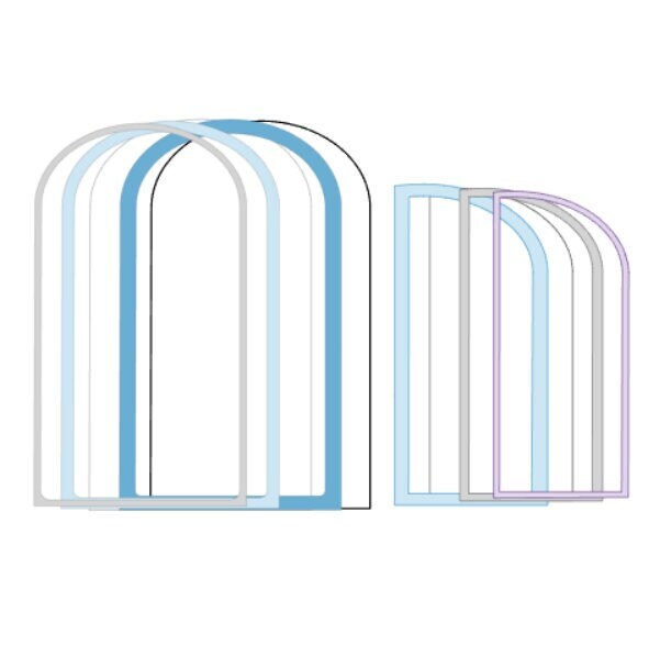 Arch Template Shaker Layer 3D Stripe Cake Topper SVG and Stuido Digital ...