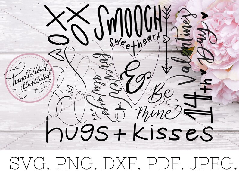 Subway Art SVG, Valentine's Subway Art, Valentine's Typography ...