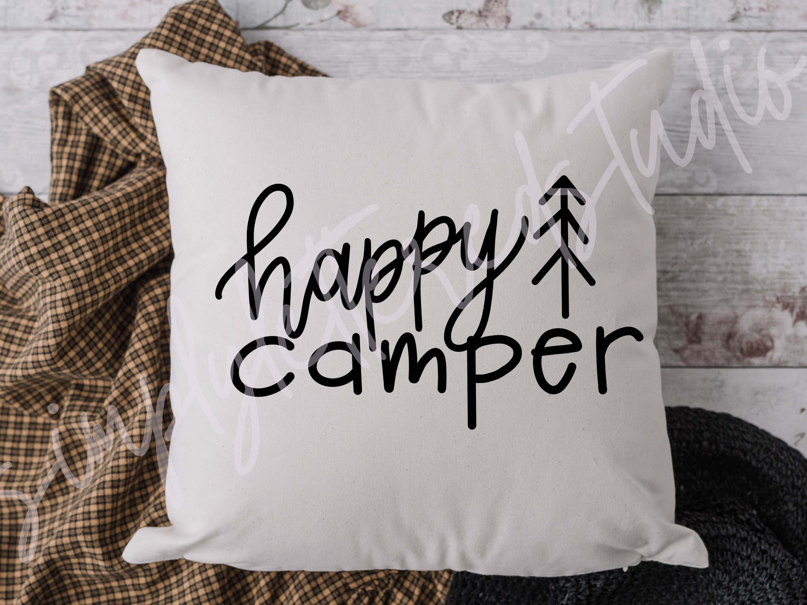 Happy Camper | Camping PNG | Camper SVG | Printable Camper Decor | Hand ...