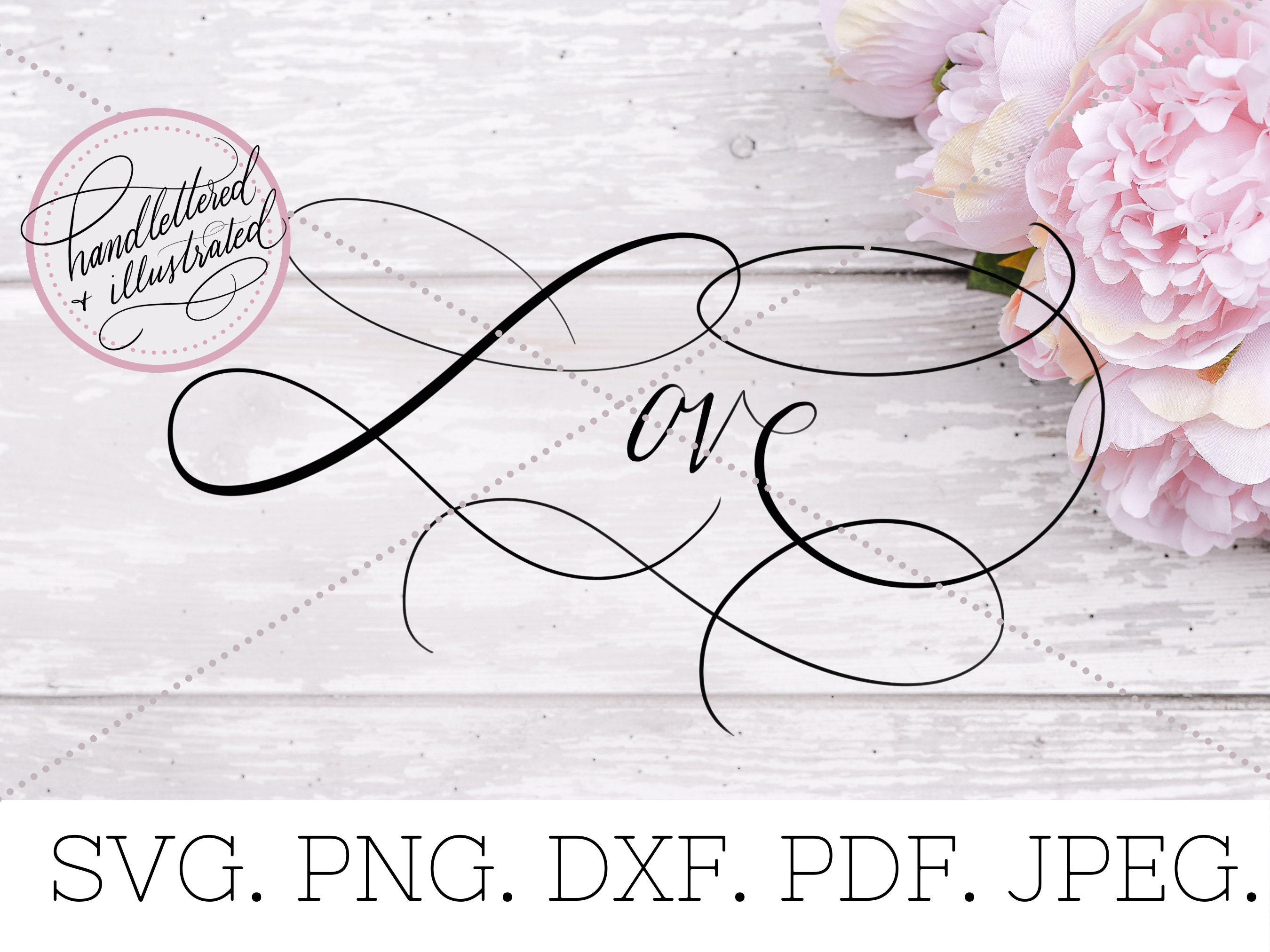 Calligraphy Love SVG, Calligraphy Font, Swirly Font, Flourished SVG ...