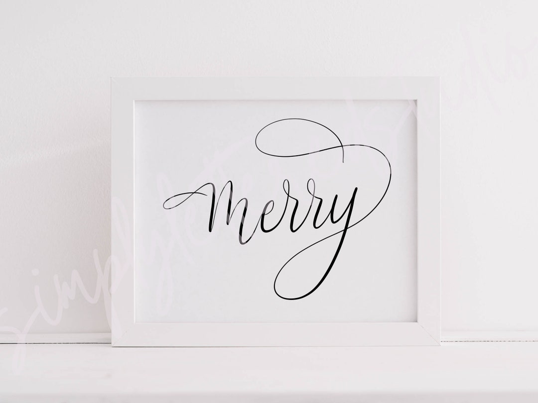 Merry SVG | Merry PNG | Hand Lettered Svg Files | Calligraphy Font ...