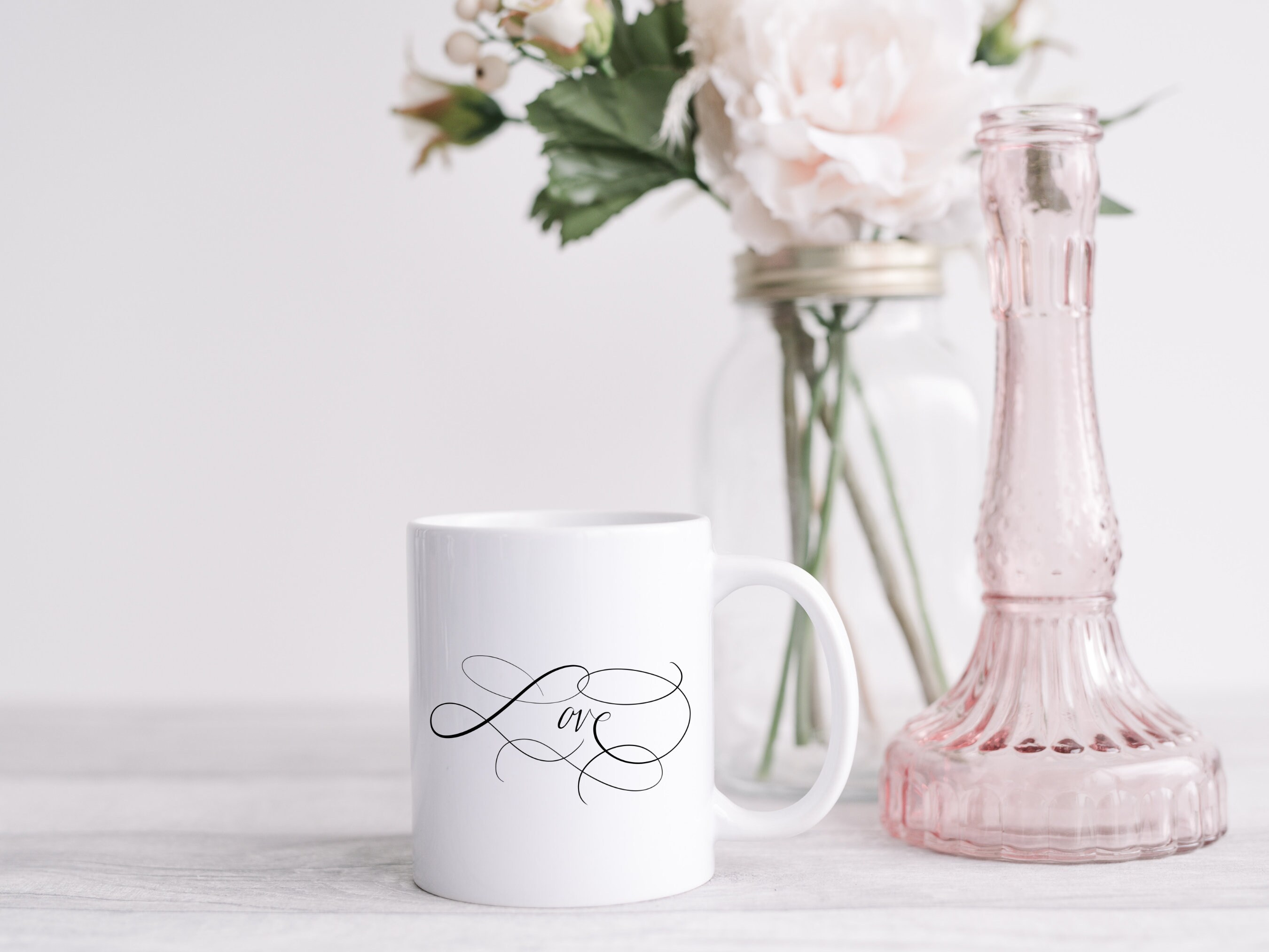Calligraphy Love SVG, Calligraphy Font, Swirly Font, Flourished SVG ...
