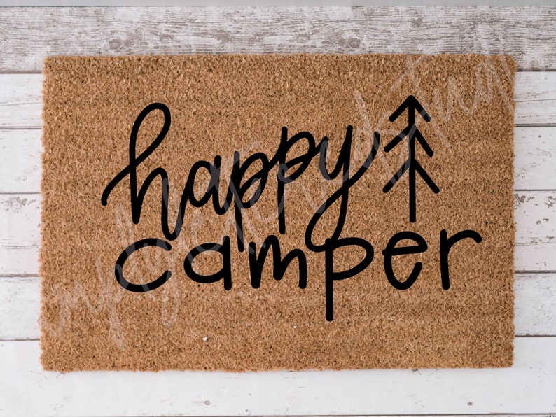 Happy Camper | Camping PNG | Camper SVG | Printable Camper Decor | Hand ...