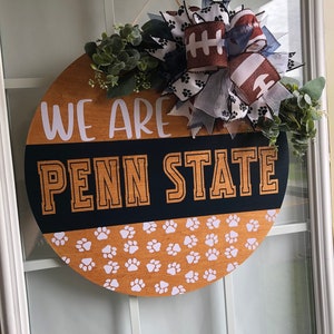 Penn State Door Sign | Fall Sign | Football Door Hanger | Door Sign ...