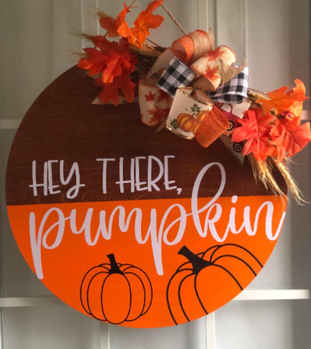 Hey There, Pumpkin Door Sign | Fall Door Sign | Hey Door Sign | Autumn ...