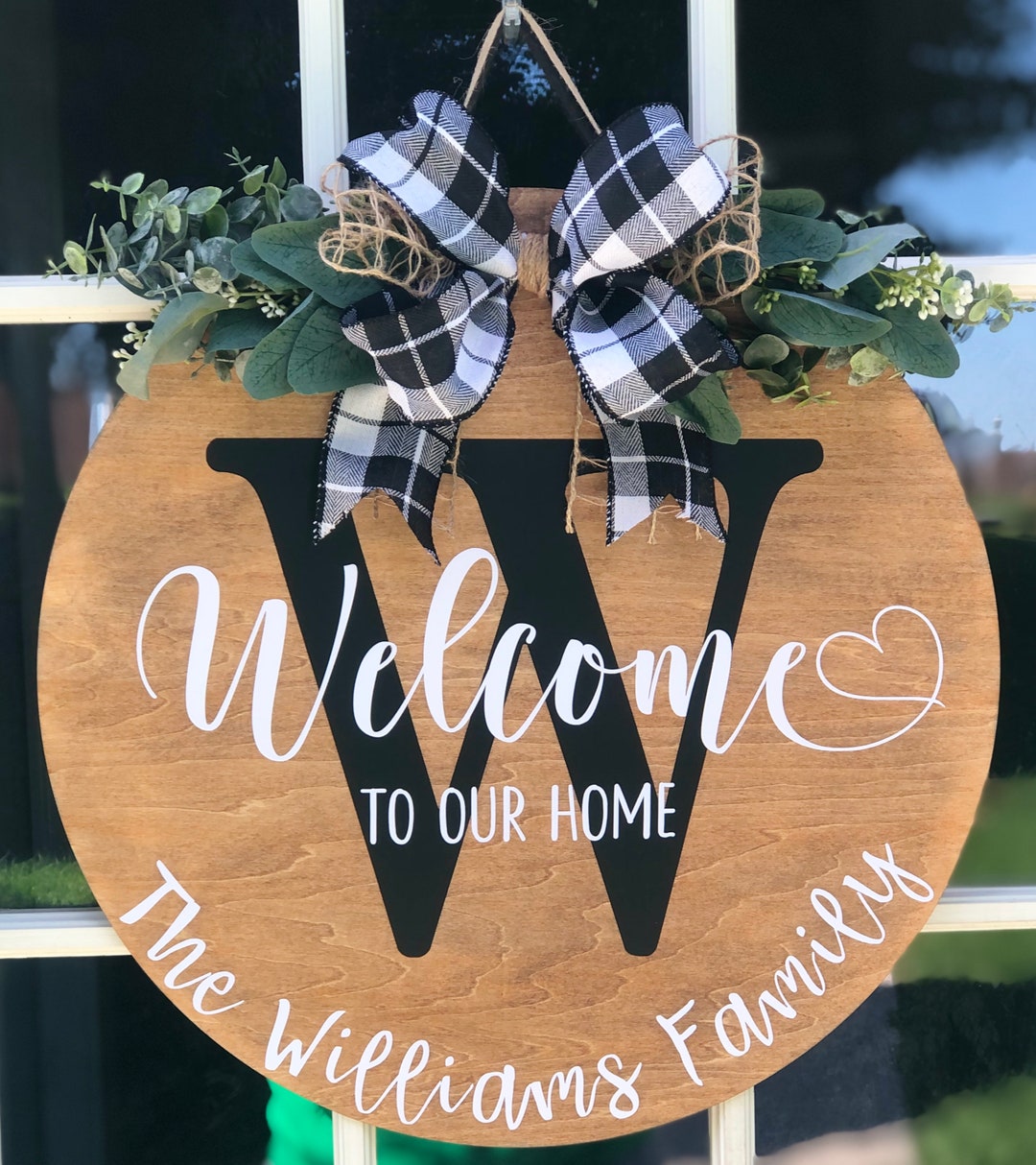 Personalized Welcome Door Hanger: All Season Home Decor - Etsy