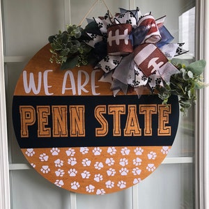 Penn State Door Sign | Fall Sign | Football Door Hanger | Door Sign ...