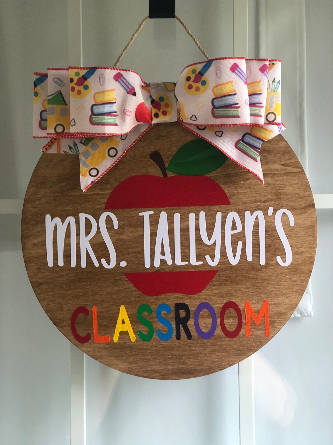 Personalized Teacher Door Sign Teacher Sign Notebook Paper - Etsy