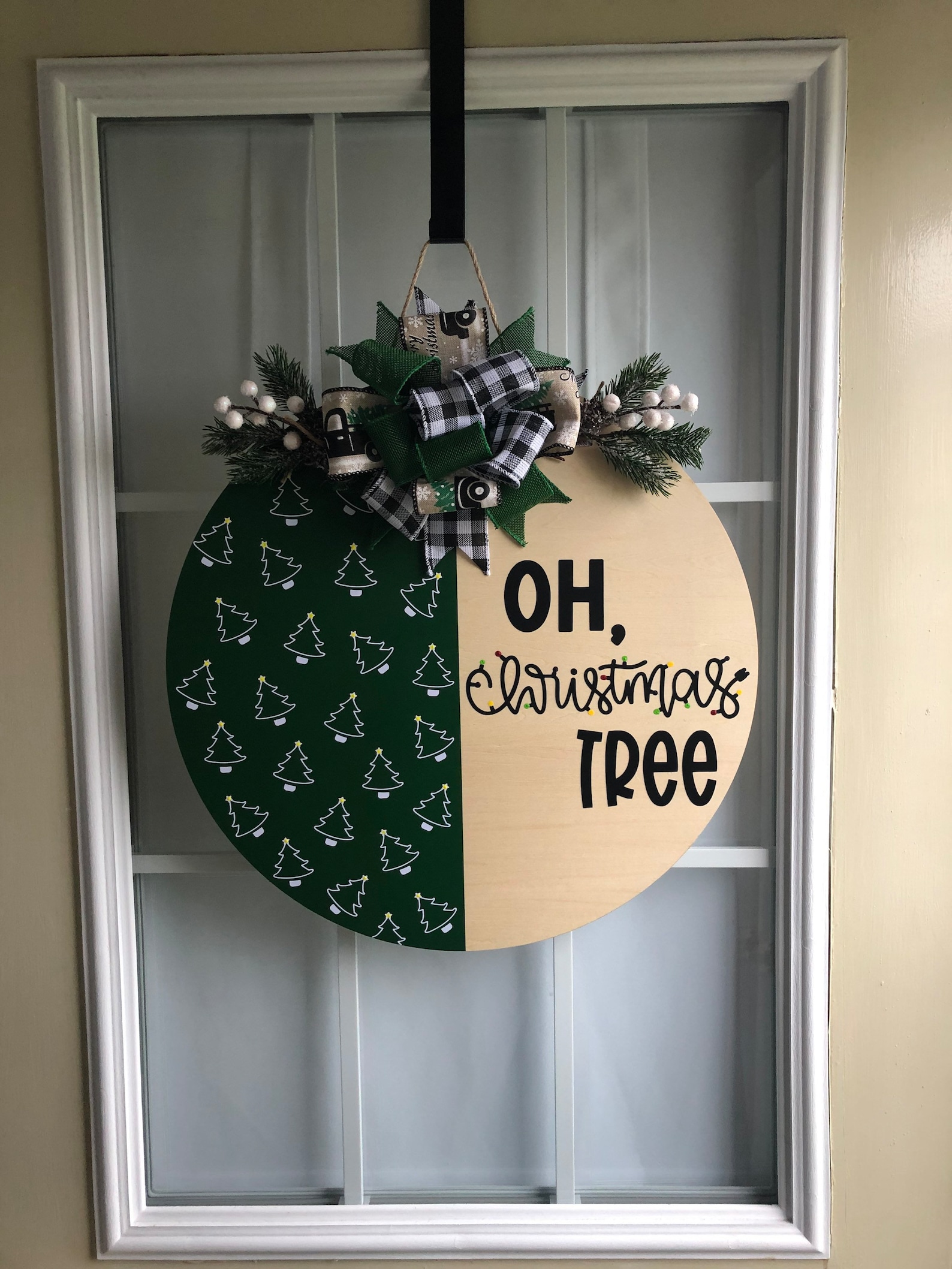 Oh Christmas Tree Door Sign Christmas Door Sign Holiday - Etsy