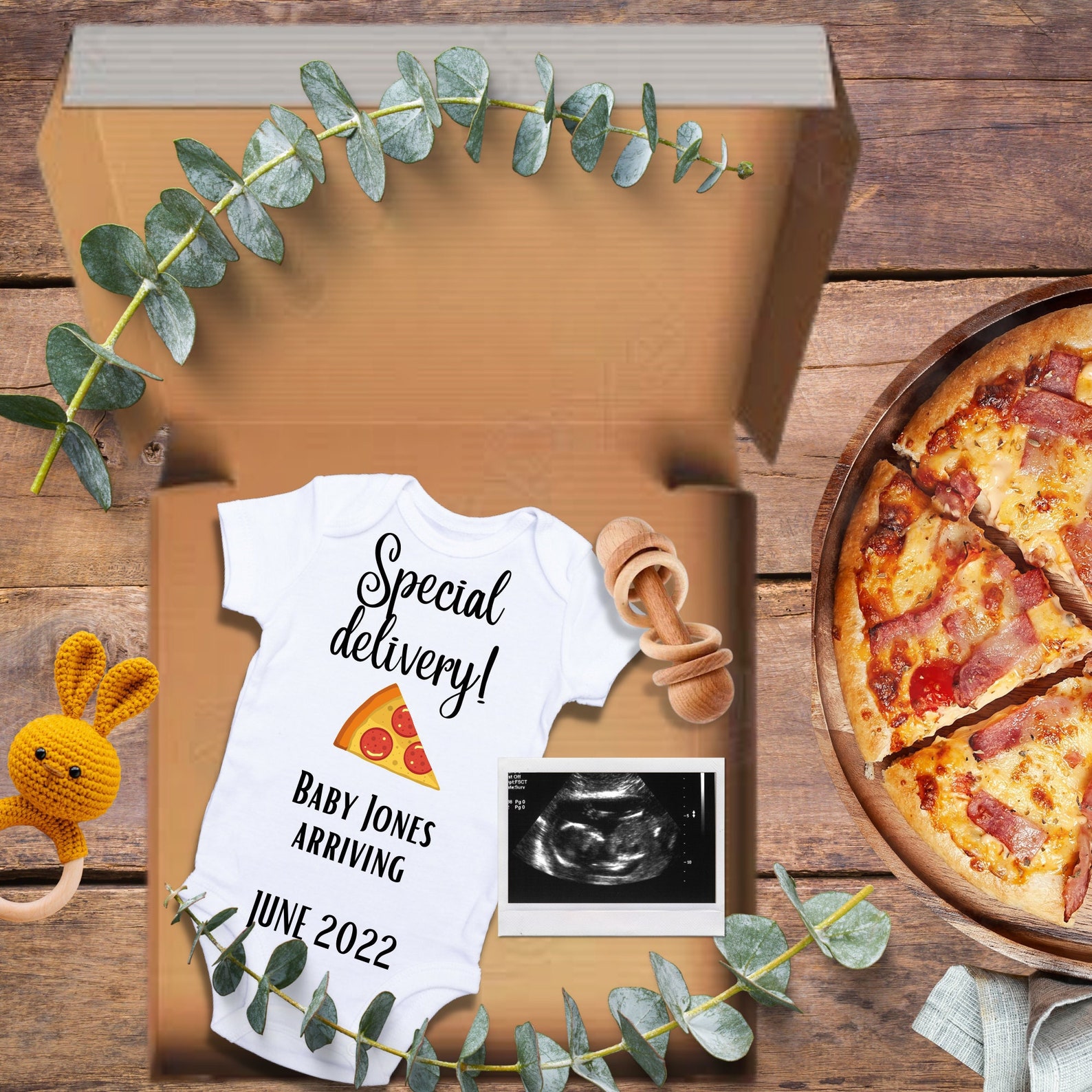 Pregnancy Announcement, Pizza, Special Delivery, Bunny, Instant ...
