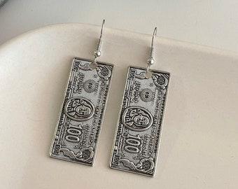 Dollar Bill Earrings - Etsy