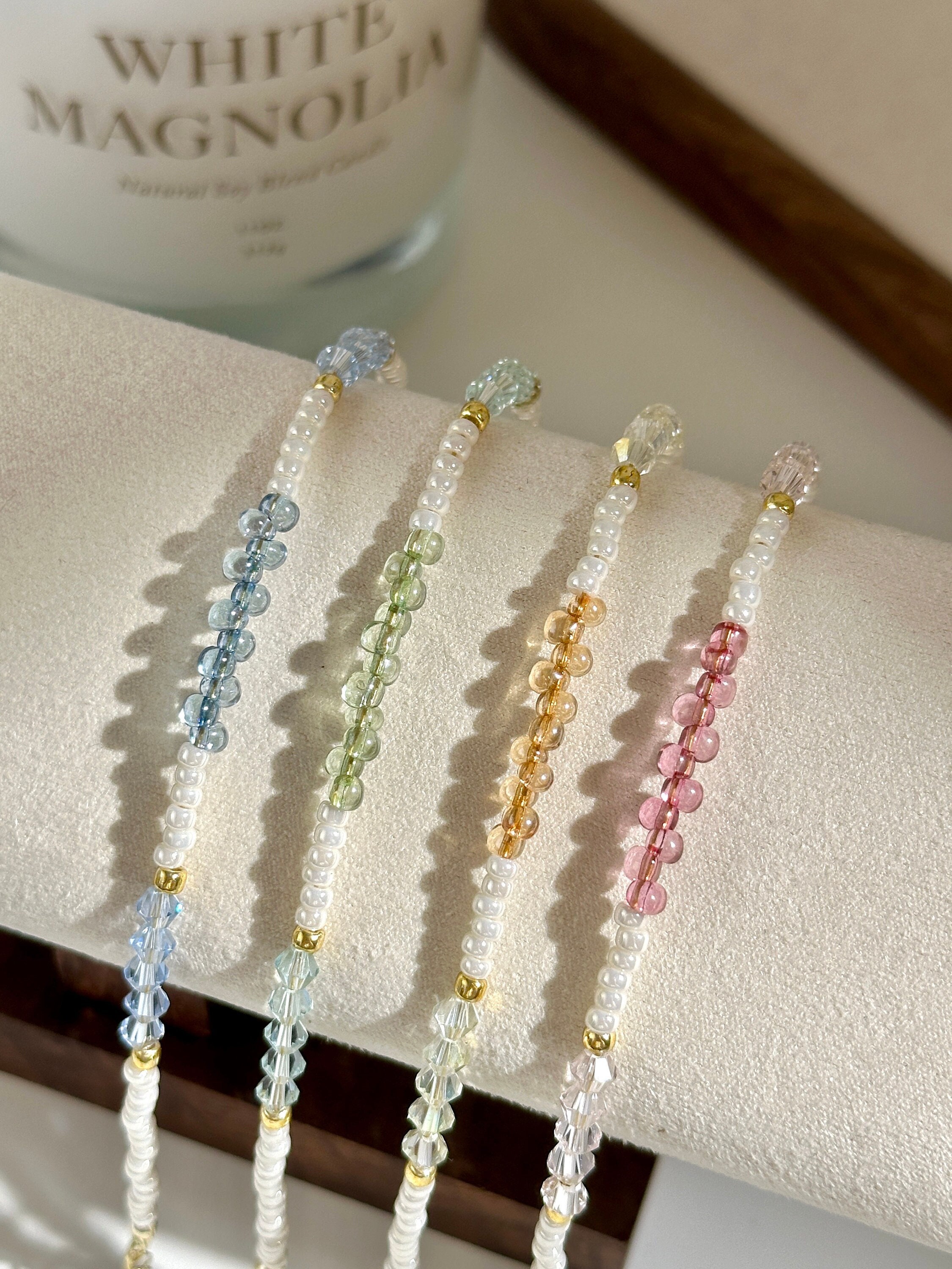 Coloful Minimalist Bracelet, Aesthetic Bracelet, Beaded Bracelet ...