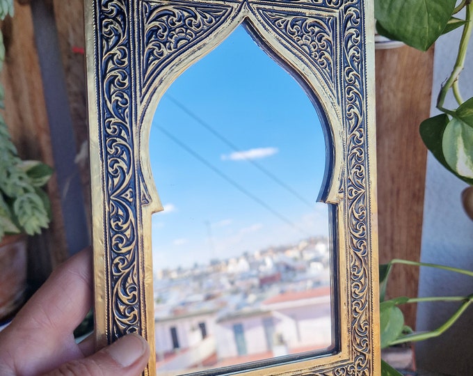 Golden Wall Mirror, Moroccan Mirror Decoration, Arabic Door With ...