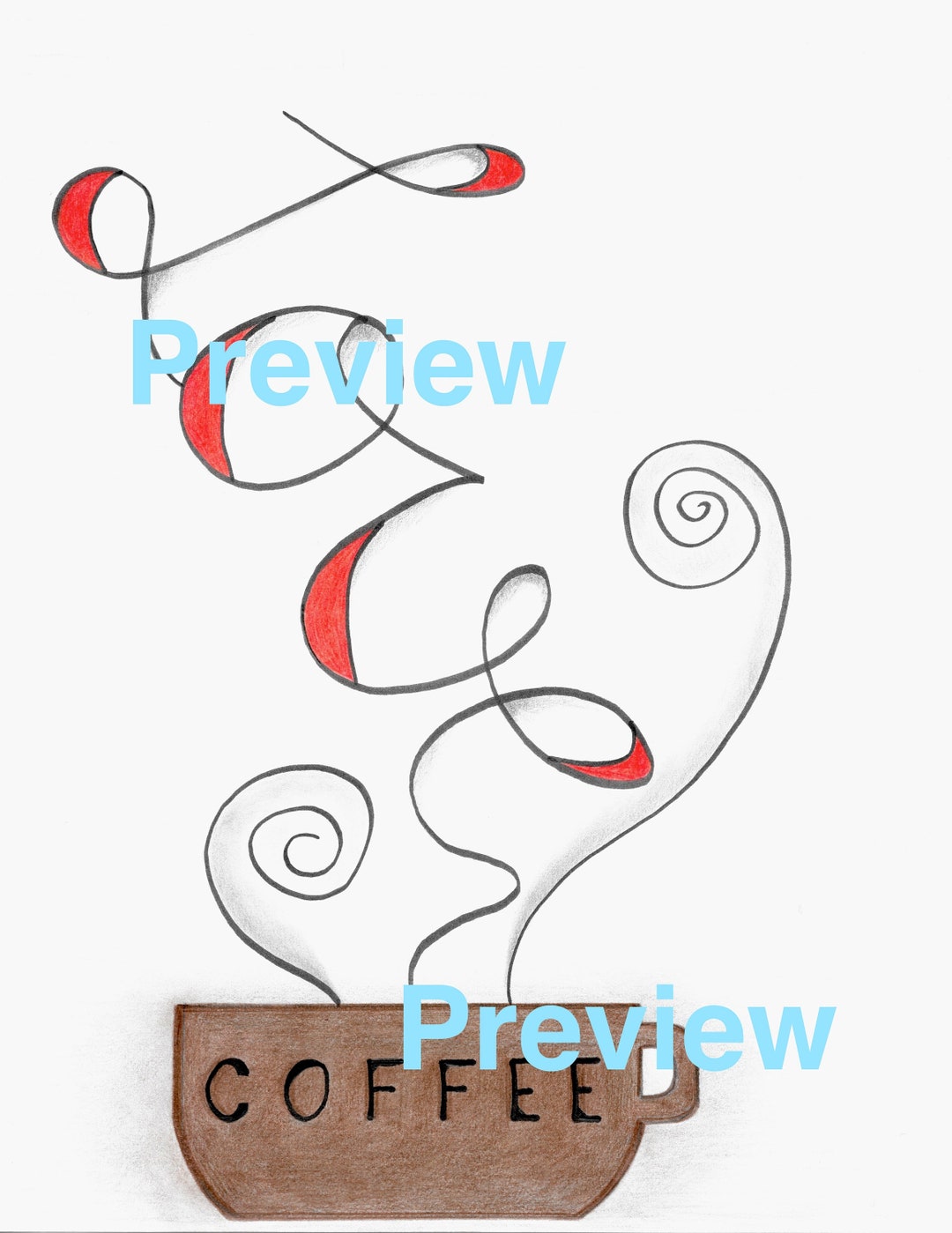 Love Coffee Art printable and Downloadable - Etsy