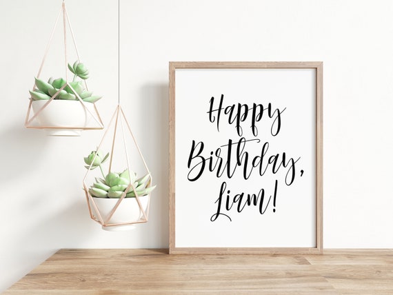 Happy Birthday Sign Birthday Printables Birthday Decor Sign - Etsy