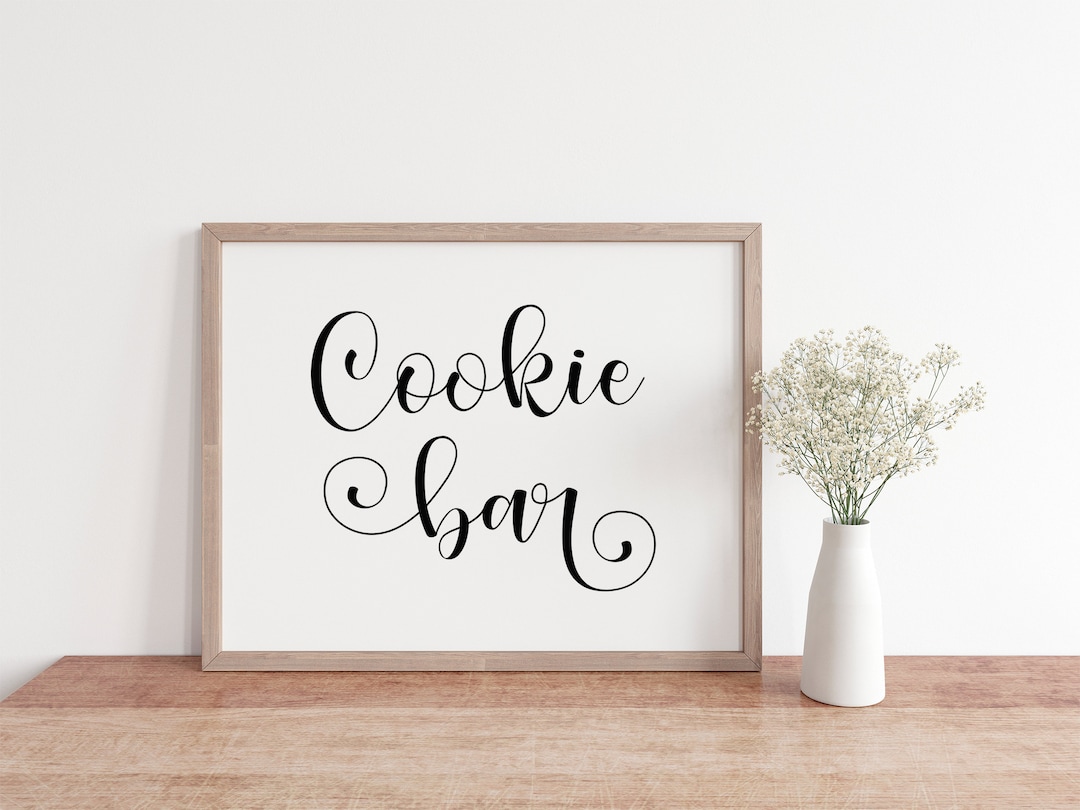 Cookie Bar Sign, Wedding Signs, Wedding Download, Cookie Table Sign ...