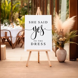 She Said Yes to the Dress, Wedding Signs, Wedding Signage, She Said Yes ...