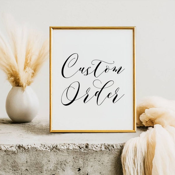 Custom Order Sign - Etsy