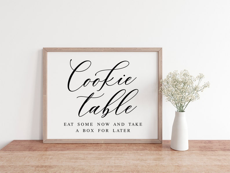 Cookie Table Sign for Wedding, Cookie Bar Sign, Wedding Signs, Wedding ...