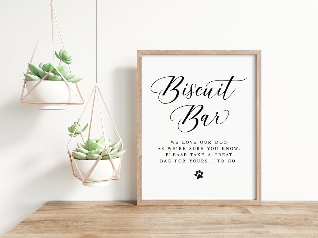 Wedding Dog Biscuit Bar Sign: Printable Pup Treat Station (PDF & JPG ...
