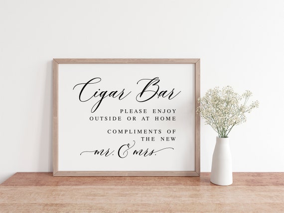 Cigar Bar Signage In Frame Cigar Aficionado Custom Shadow Box Cigar