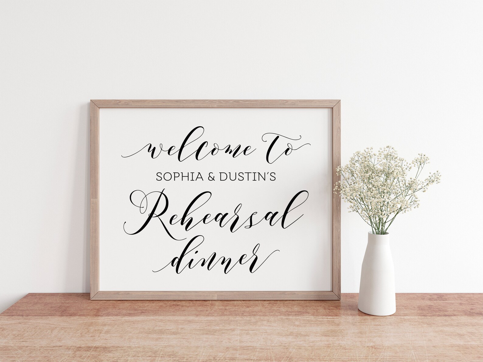 Rehearsal Dinner Welcome Sign: Elegant Wedding Decor (digital Download ...