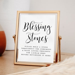 Blessing Stones Wedding Sign: Ceremony Decor (digital Download) - Etsy