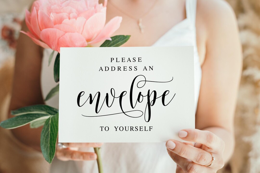Address an Envelope to Yourself Wedding Sign (digital Download) - Etsy
