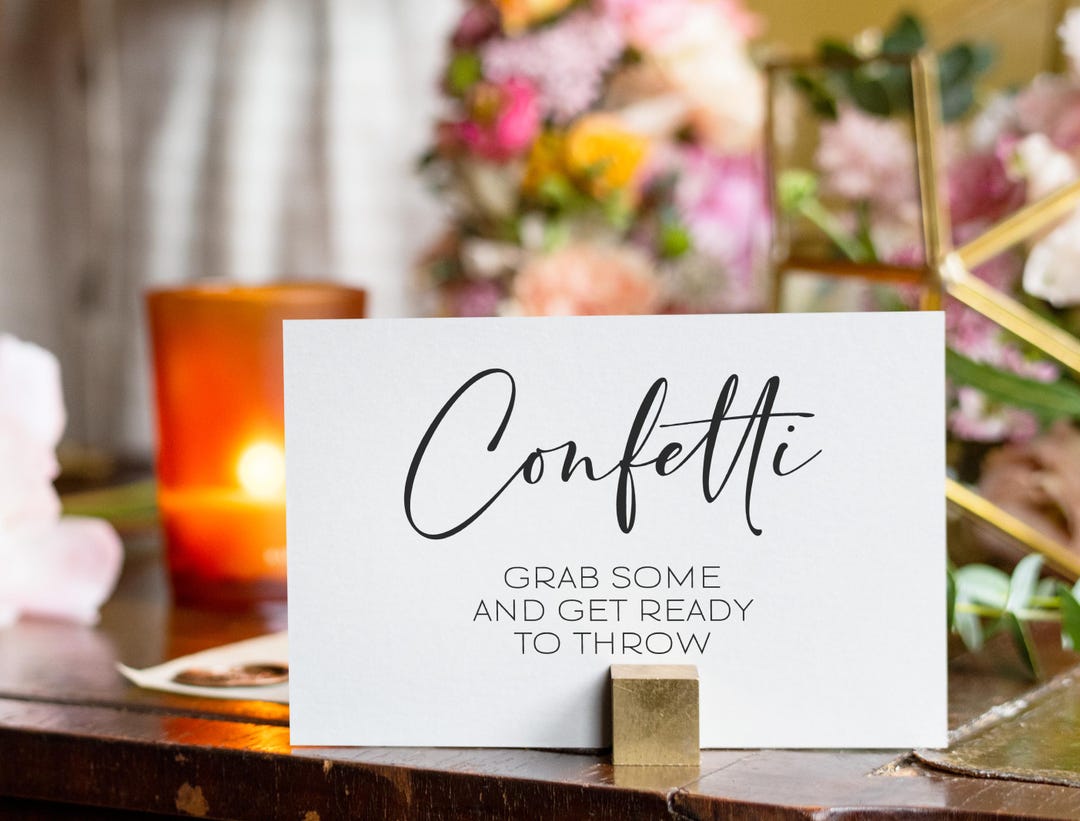 Confetti, Grab Some and Get Ready to Throw, Modern Minimalist Wedding ...
