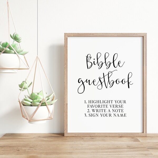 Wedding Bible Guest Book - Etsy