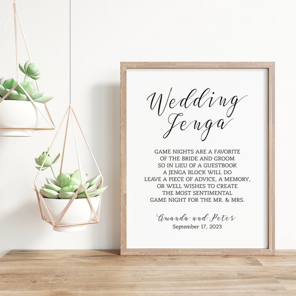 Jenga Wedding Sign - Etsy