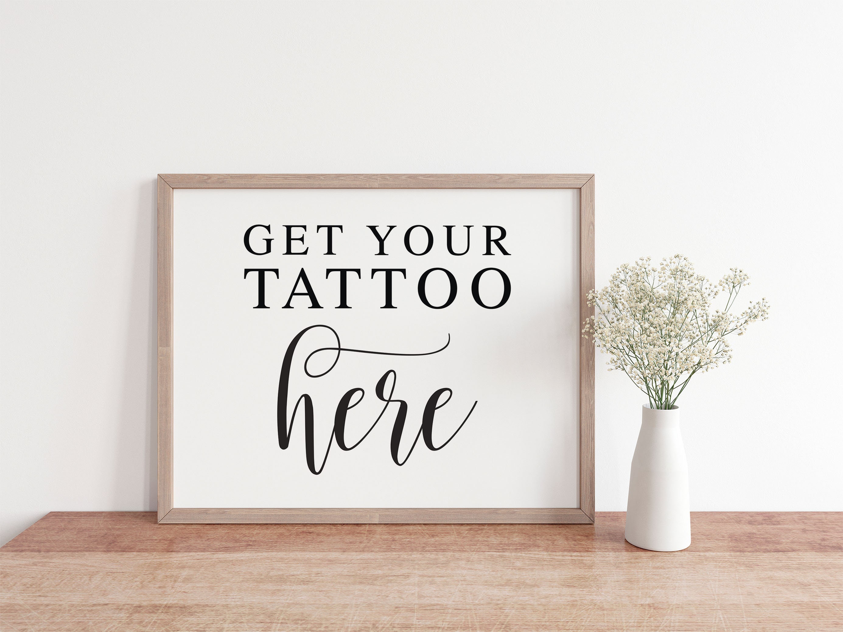 Get Your Tattoo Here Wedding Signs Wedding Tattoo Booth - Etsy