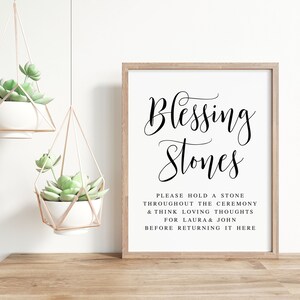 Blessing Stones Wedding Sign: Ceremony Decor (digital Download) - Etsy
