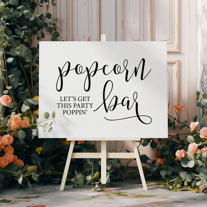 Popcorn Sign - Etsy
