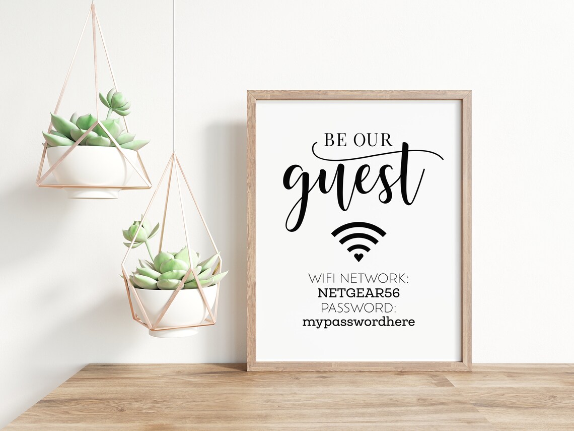 Be Our Guest Wifi Sign Wifi Password Sign Wifi Printables - Etsy