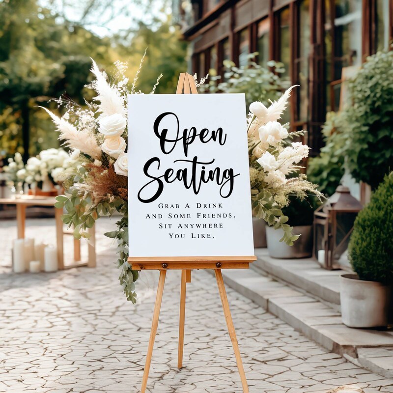 No Seating Plan Sign - Etsy