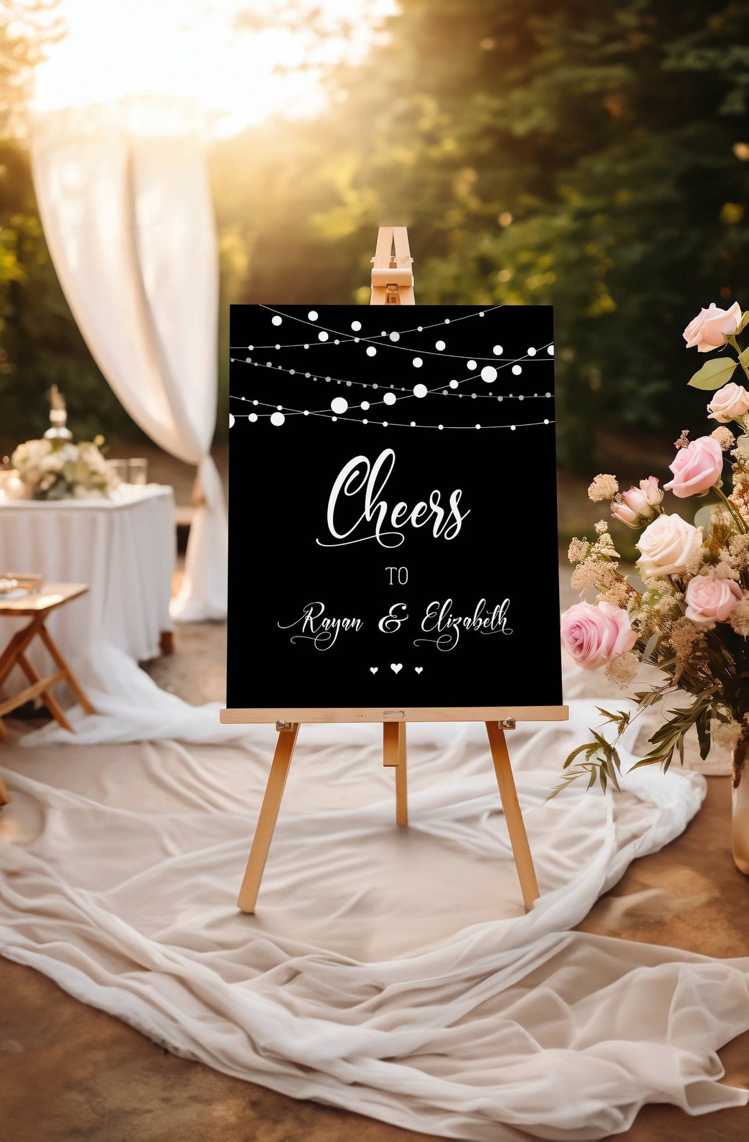 Cheers to the Newlyweds, Wedding Cheers Sign, Wedding Signs, Wedding ...