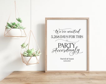 We Waited Wedding Sign - Etsy
