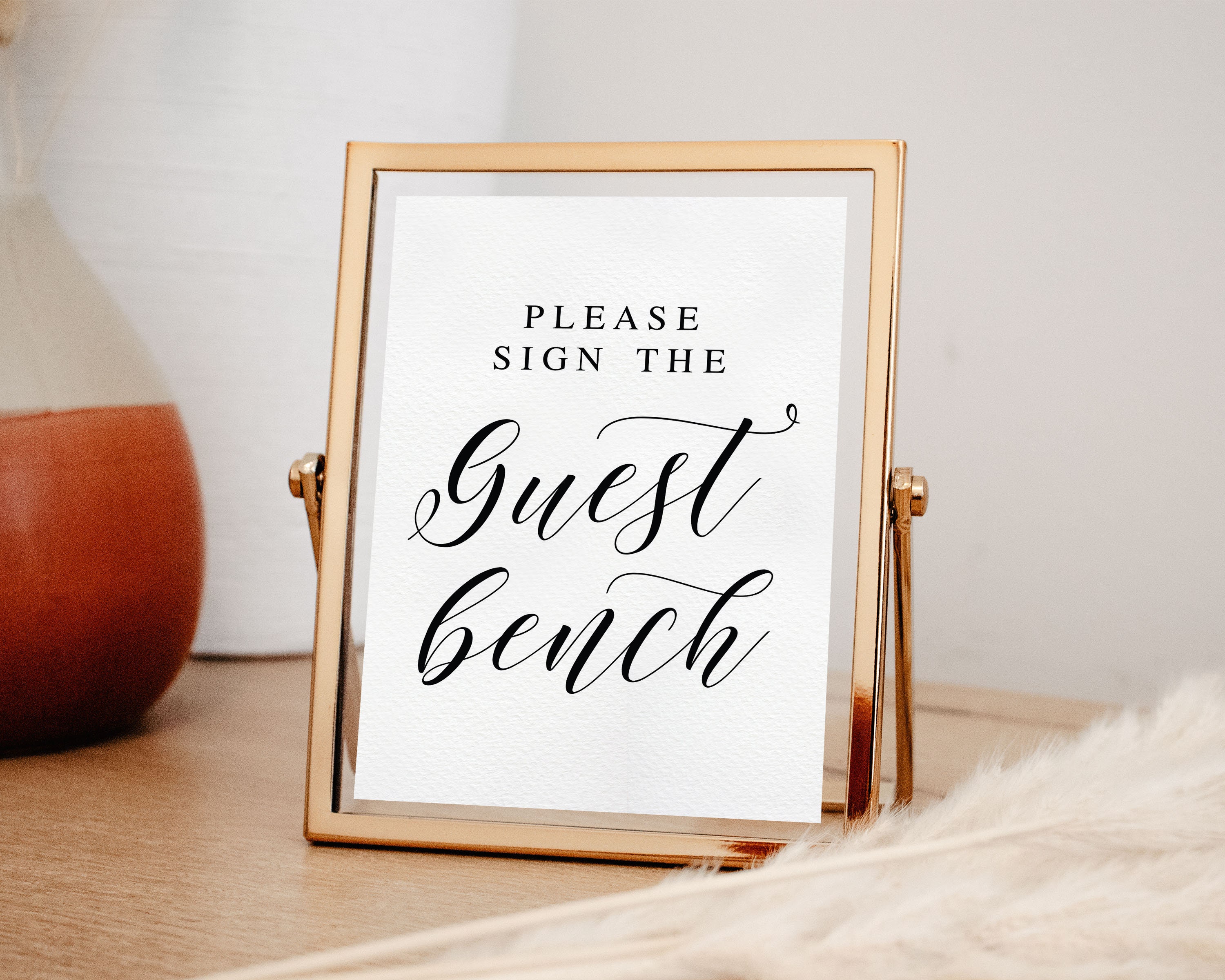 Please Sign the Guest Bench, Wedding Signs, Wedding Bench Guestbook ...